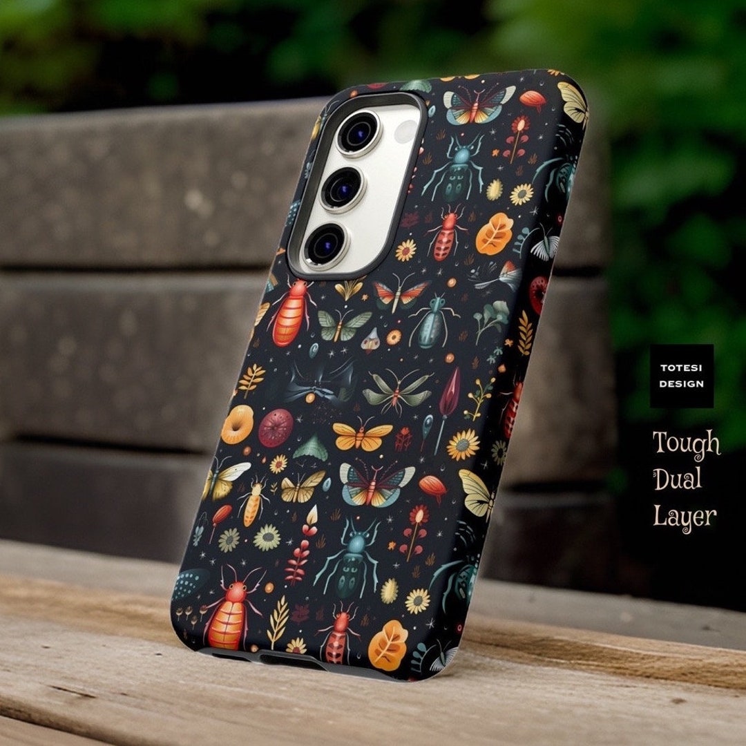 Dark Cottagecore Bugs Insects Nature Phone Case Samsung S23 S22 S21 ...