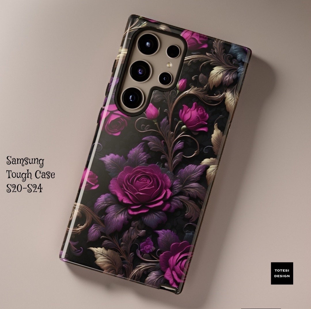 Gothic Dark Floral Rococo Samsung Galaxy Tough Case S24 S23 S22 S21 Plus Ultra Tough Phone Case ...