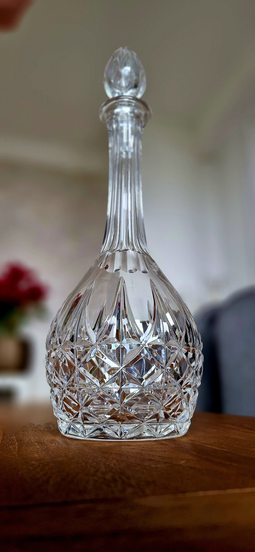 Saint Louis Crystal Wine Decanter Signed 1980 - Etsy