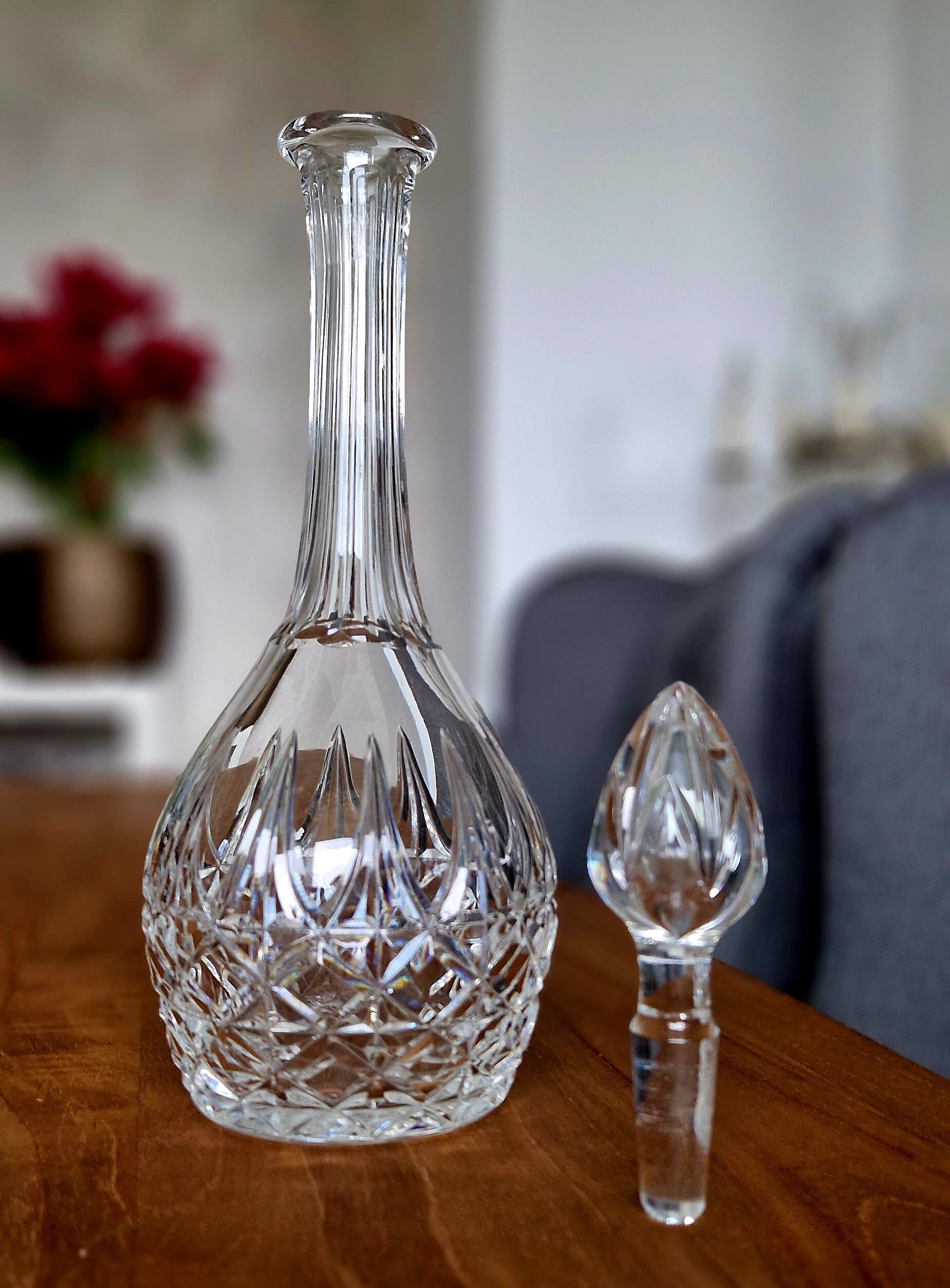 Saint Louis Crystal Wine Decanter Signed 1980 - Etsy