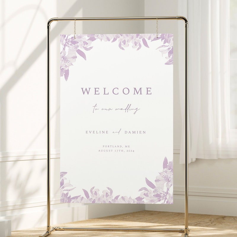 Purple Wedding Sign - Etsy