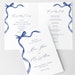 Navy Blue Bow Ceremony Booklet Template, Navy Blue Ribbon Event Program ...