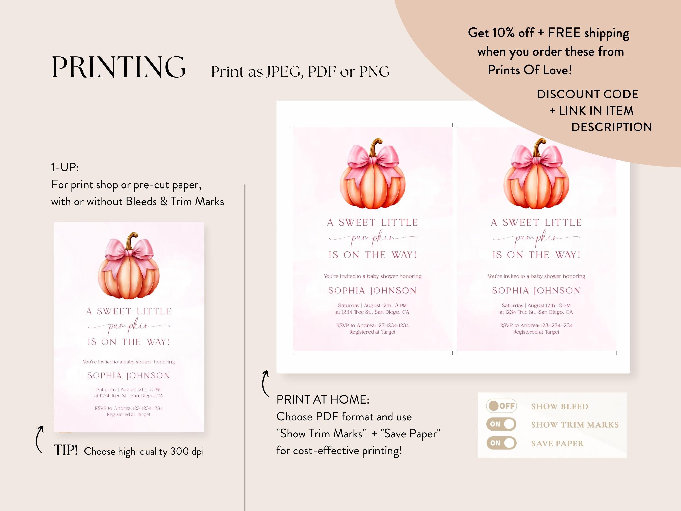 Pink Baby Shower Little Pumpkin Invitation Template Printable - Etsy