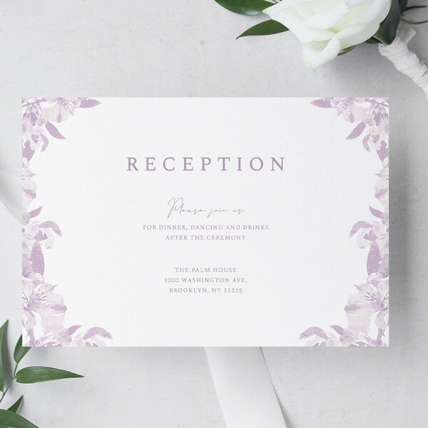 Reception Card - Etsy