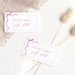 Editable Hot Pink Bow Buffet Card Template, Bright Pink Food Label ...