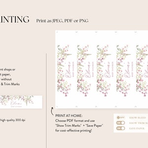 Editable Baby in Bloom Water Bottle Label, Printable Floral Baby Shower ...