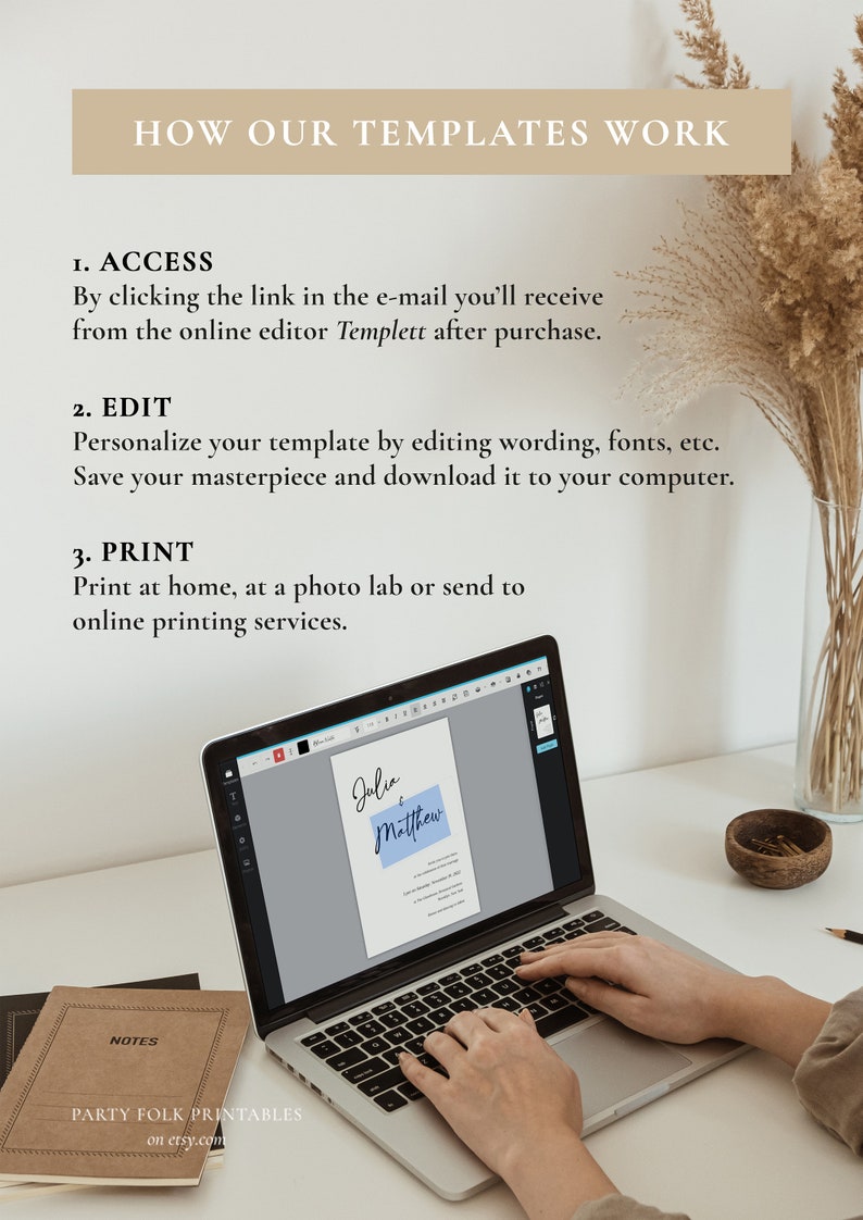 JULIA Minimalist Wedding Menu Template Modern DIY Menu - Etsy