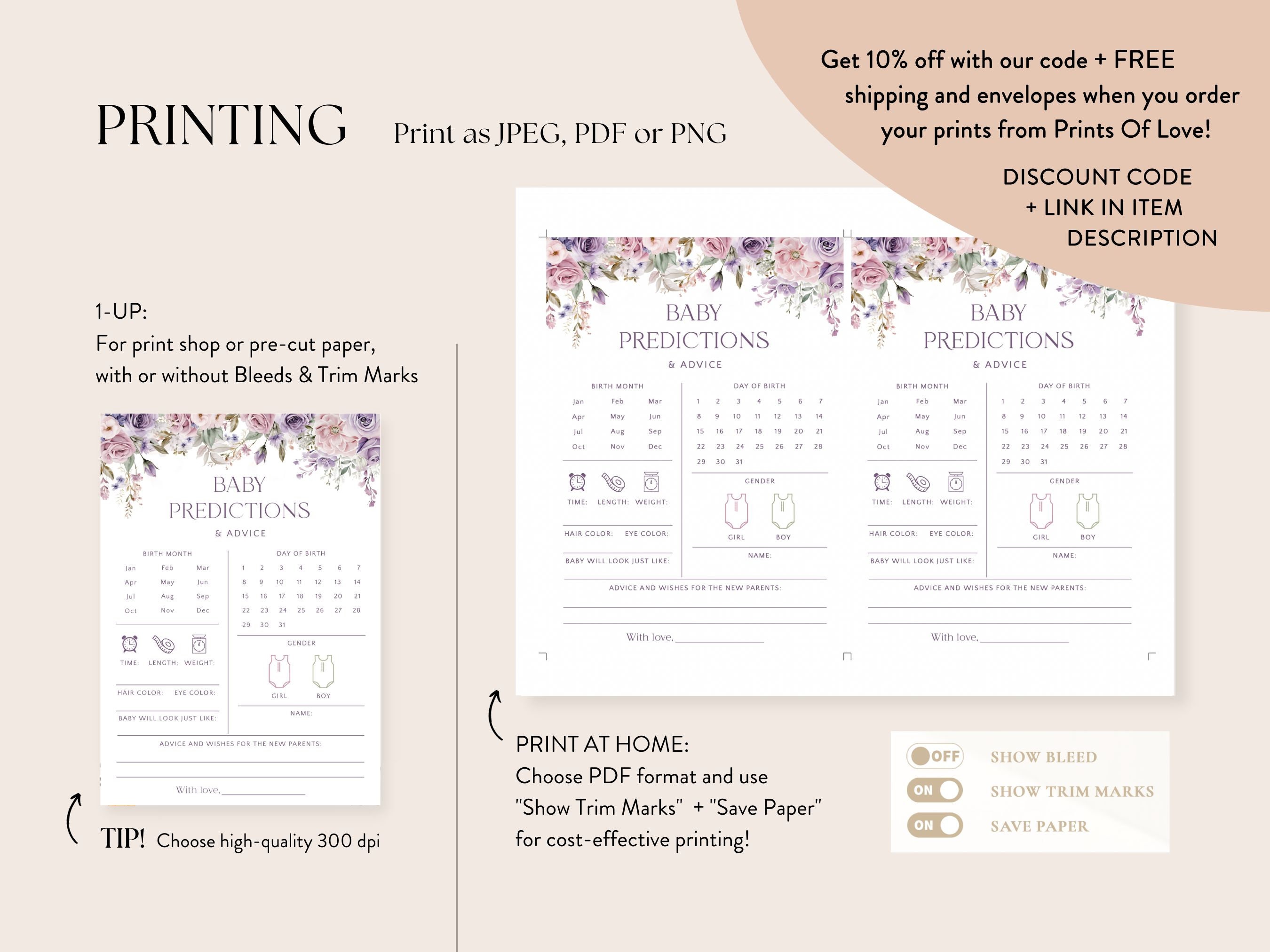 Purple Dusty Rose Baby Shower Game Bundle, Editable Lilac Baby in Bloom ...