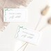 Editable Green Bow Buffet Card Template, Sage Food Label, Green Baby ...