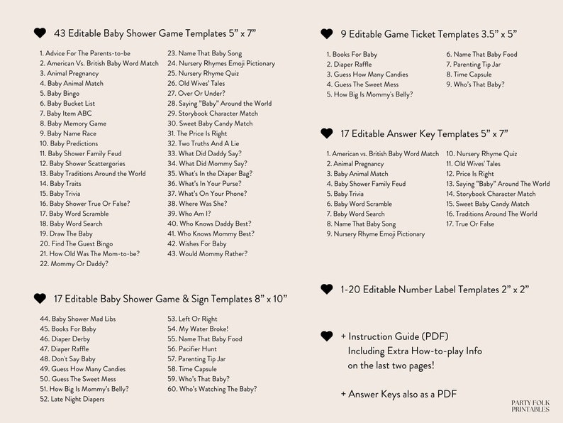 Editable Twinkle Twinkle Little Star Baby Shower Games Bundle, Baby ...