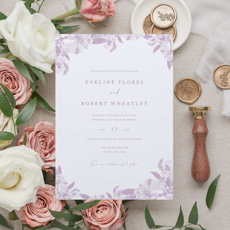 Lavender Invitations - Etsy