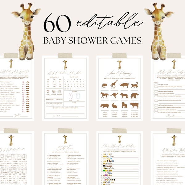 Giraffe Baby Shower - Etsy