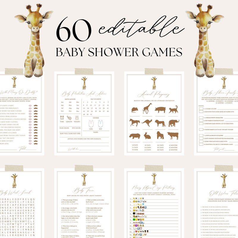 Giraffe Baby Shower - Etsy