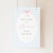 Editable Pink & Blue Preppy Gingham Baby Shower Welcome Sign Template ...