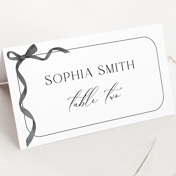 Bow Place Card - Etsy