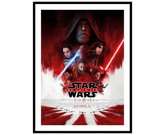 Star Wars the Last Jedi Movie Poster Print - Etsy