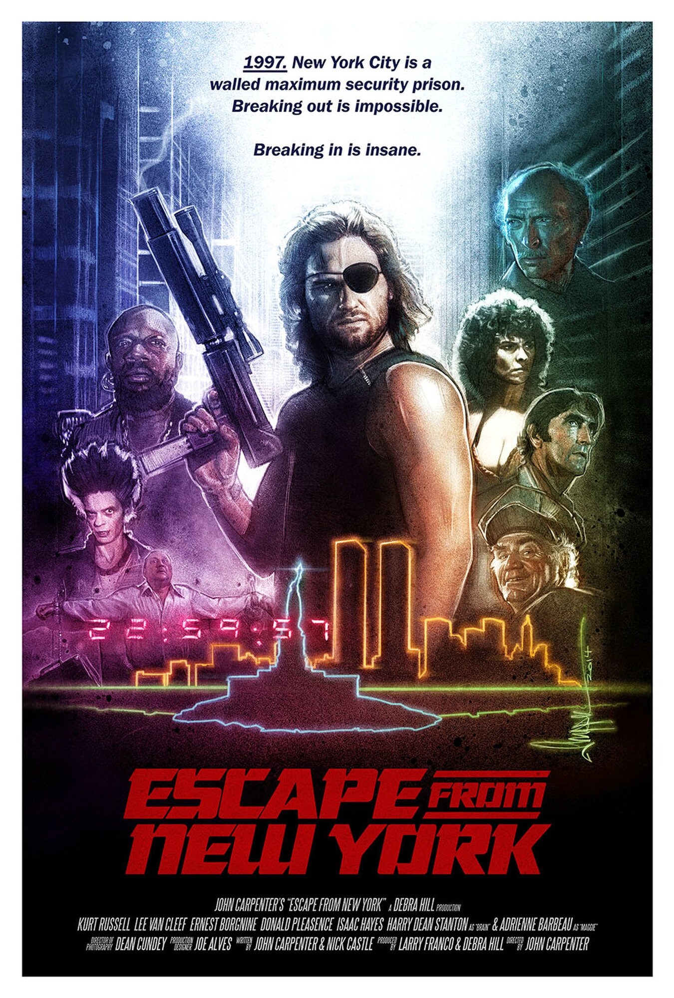 Escape From New York Art Movie Poster Print - Etsy
