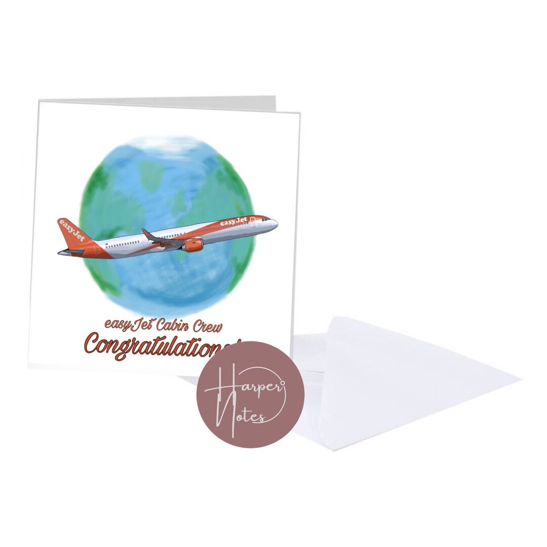 Easyjet Airline Card | Aviation Gift | Aircraft | Cabin Crew | Pilot ...