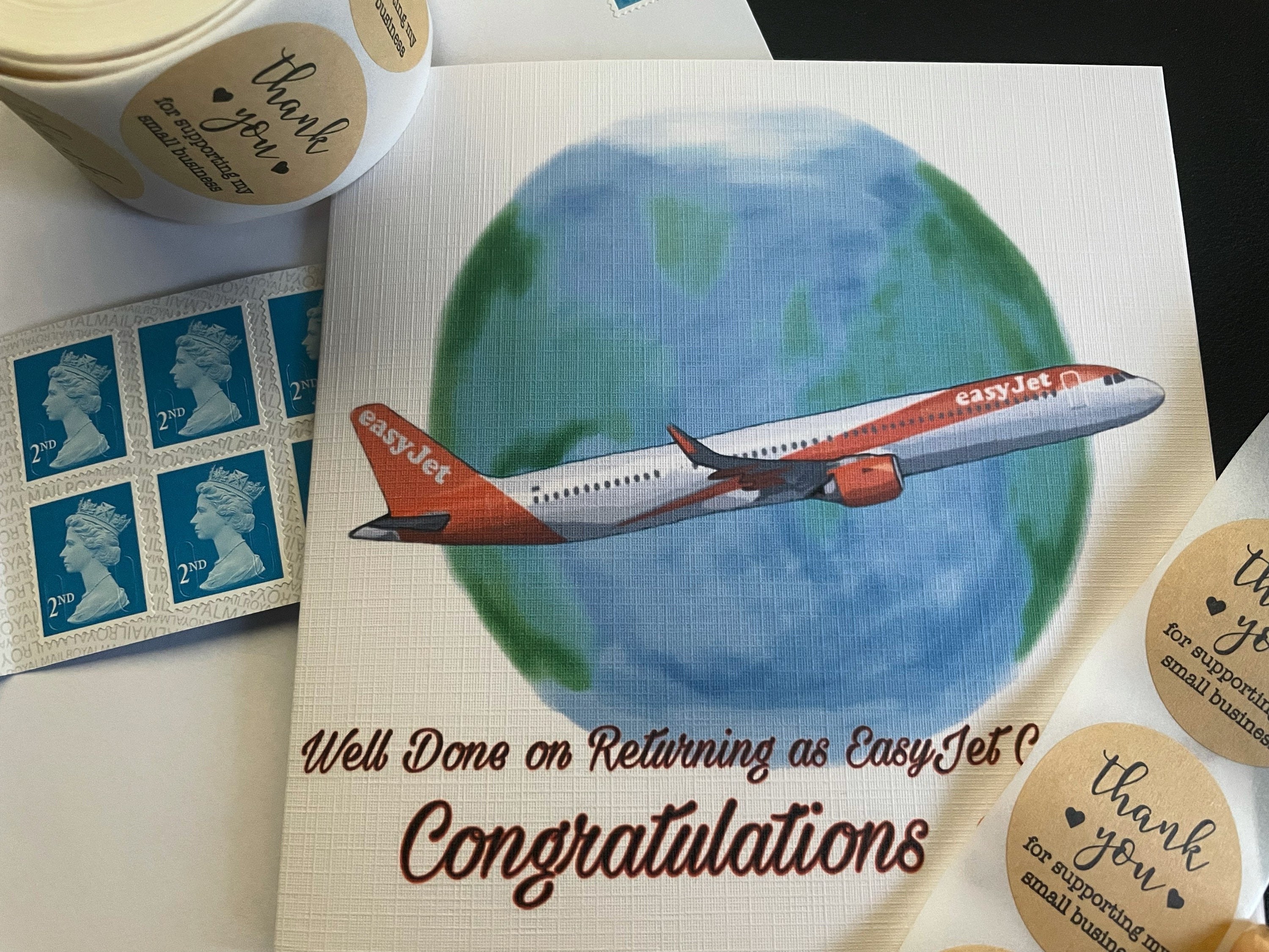 Easyjet Airline Card Aviation Gift Aircraft Cabin Crew Pilot New Job ...