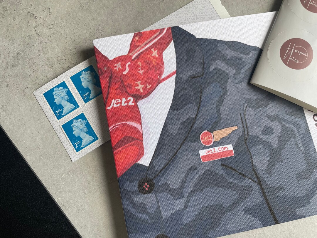Jet2 Card | Aviation Gift | Female Uniform Print | Cabin Crew | Pilot ...