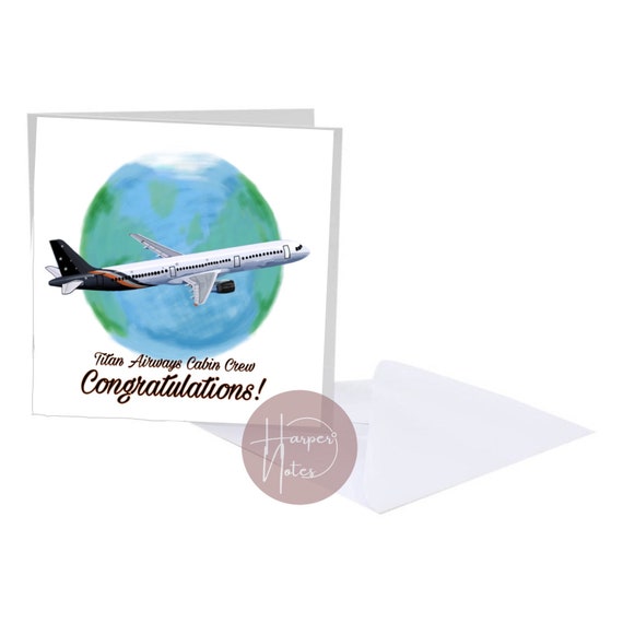 Titan Airways Card Aviation Gift Aircraft Cabin Crew - Etsy