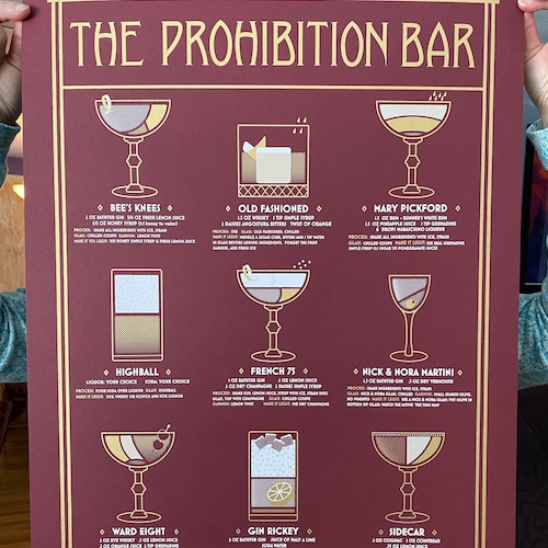 Prohibition Bar Screen Print Limited Edition - Etsy