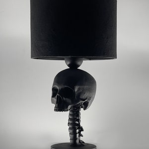 Skull Table Lamp, Decorative Lamp, Bedside Table Light, Skull Spine ...