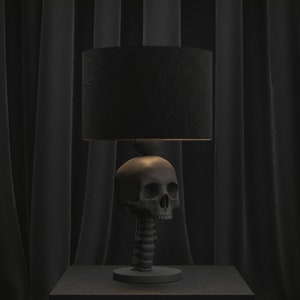 Skull Table Lamp, Decorative Lamp, Bedside Table Light, Skull Spine ...