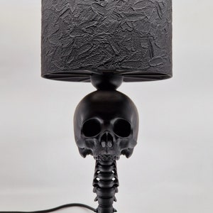 Skull Table Lamp, Decorative Lamp, Bedside Table Light, Skull Spine ...