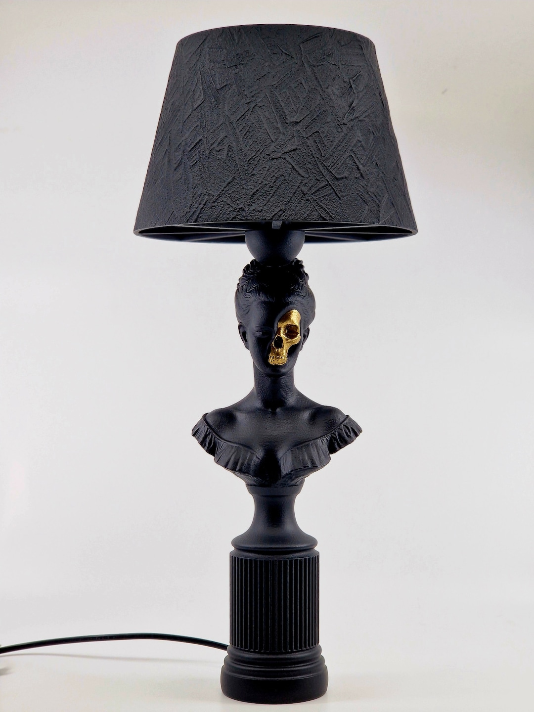 Table Lamp, His and Hers, Decorative Lamp, Bedside Table Light, Skull ...