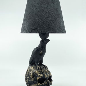 Table Lamp, Skull Lamp, Raven Lamp, Decorative Lamp, Bedside Table ...