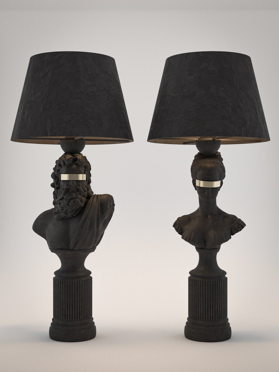 Table Lamp, His and Hers, Decorative Lamp, Bedside Table Light, Greek ...