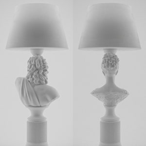 Table Lamp, His and Hers, Decorative Lamp, Bedside Table Light, Greek ...