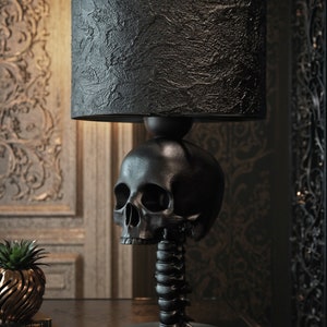 Skull Table Lamp, Decorative Lamp, Bedside Table Light, Skull Spine ...