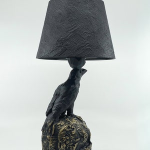 Table Lamp, Skull Lamp, Raven Lamp, Decorative Lamp, Bedside Table ...
