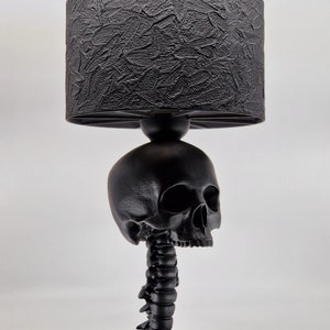 Skull Table Lamp, Decorative Lamp, Bedside Table Light, Skull Spine ...