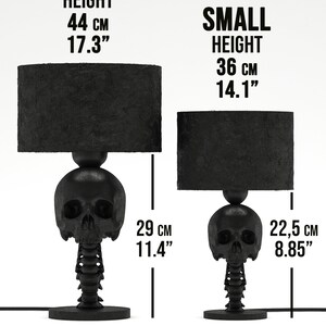 Skull Table Lamp, Decorative Lamp, Bedside Table Light, Skull Spine ...