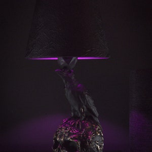 Table Lamp, Skull Lamp, Raven Lamp, Decorative Lamp, Bedside Table ...