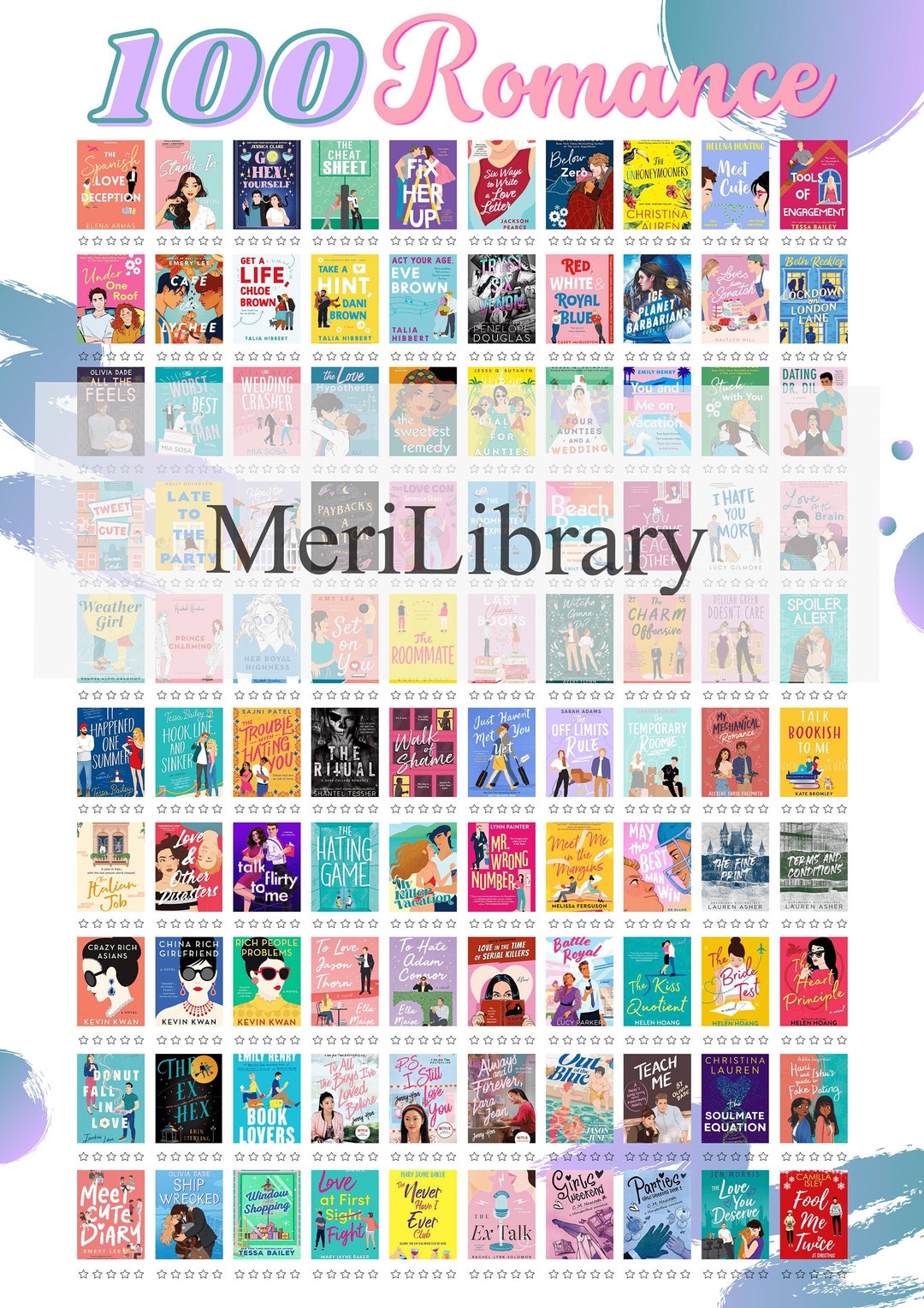 Printable Romance Book Poster - Etsy