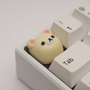 Korilakkuma Bear Keycap: Handmade Resin Artisan Keycap - Etsy