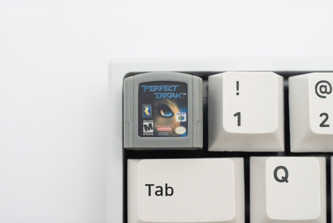Perfect Dark N64 Cartridge Artisan Keycap | Custom Resin Cast Retro ...