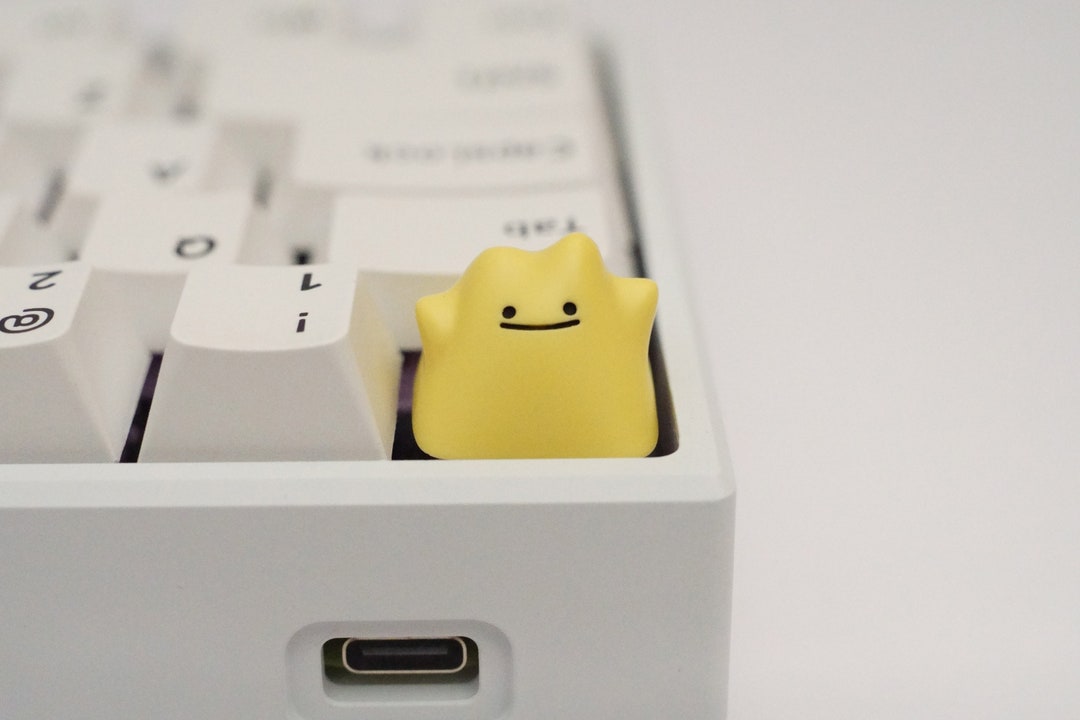 Ditto Artisan Keycap Cool Yellow Resin Cast Keycap Custom Pokemon ...