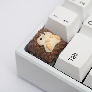 Little Hedgehog Keycap | Cute Kawaii Handmade Keycap | Multishot Resin ...