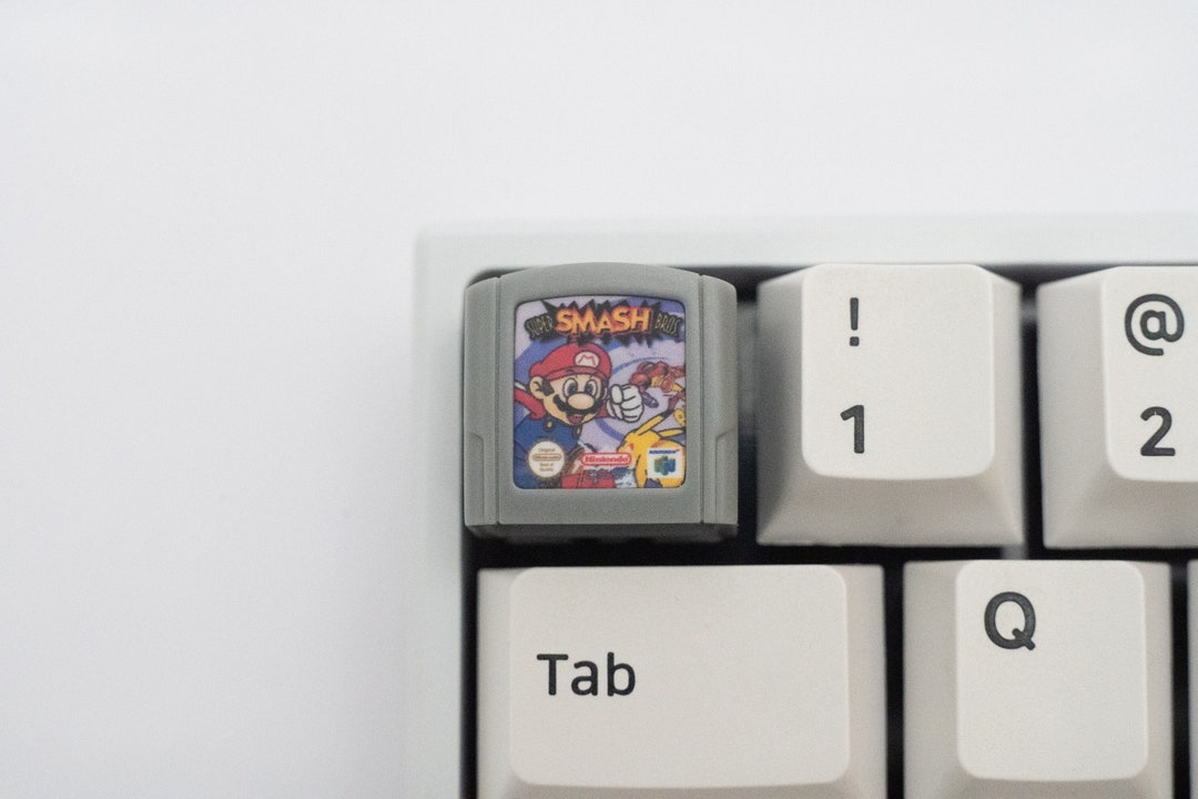 Super Smash Bros N64 Cartridge Artisan Keycap | Custom Resin Cast Retro ...