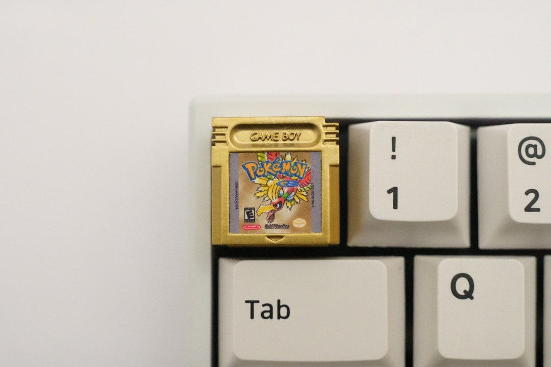 Gold Gameboy Cartridge Artisan Keycap | Resin Cast Keycap | Custom ...