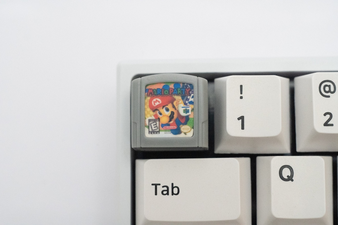 Mario Party N64 Cartridge Artisan Keycap | Custom Resin Cast Retro Game ...