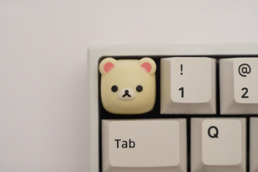 Korilakkuma Bear Keycap: Handmade Resin Artisan Keycap - Etsy