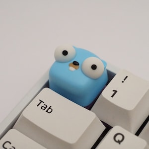 Golang Gopher Keycap: Handmade Resin Artisan Keycap - Etsy