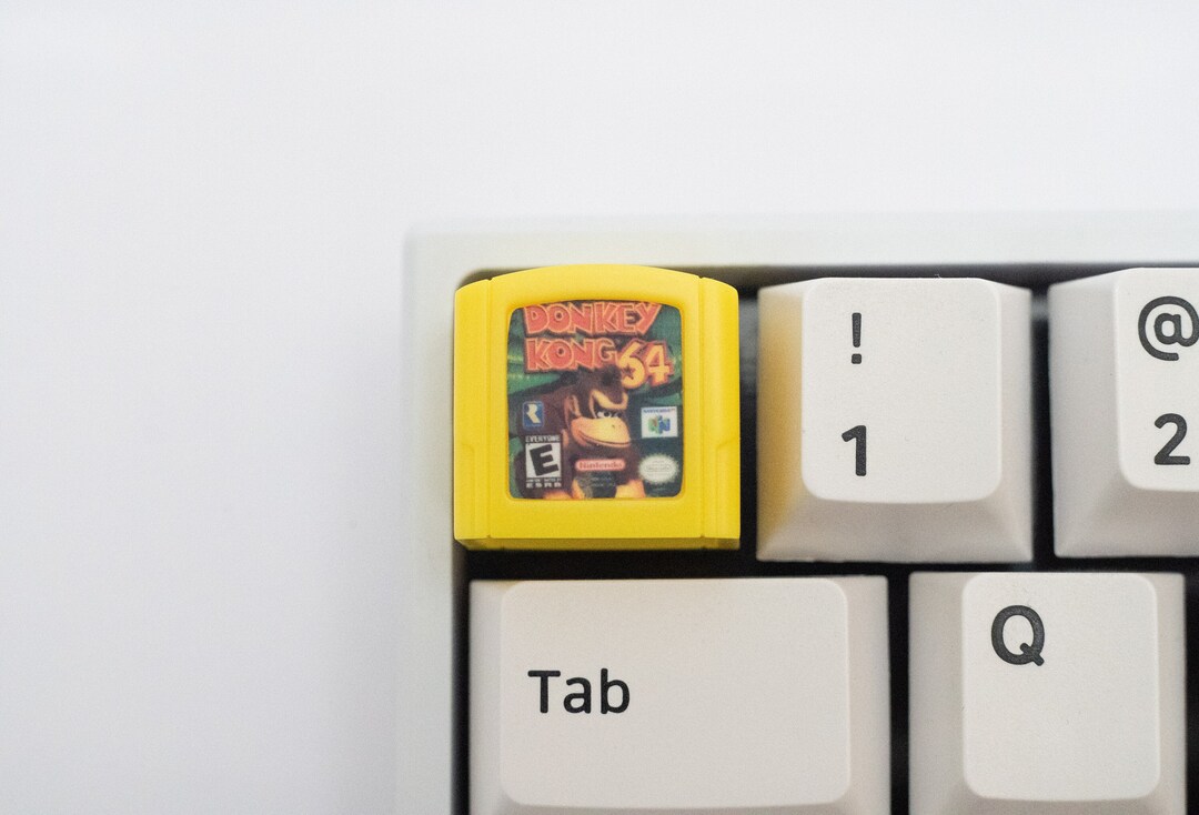 Donkey Kong N64 Cartridge Artisan Keycap | Custom Resin Cast Retro Game ...