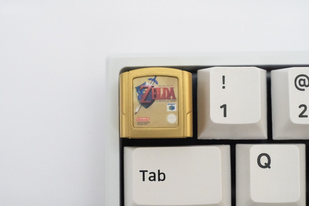 Classic Legend of Zelda Ocarina of Time Keycap | N64 Cartridge Artisan ...